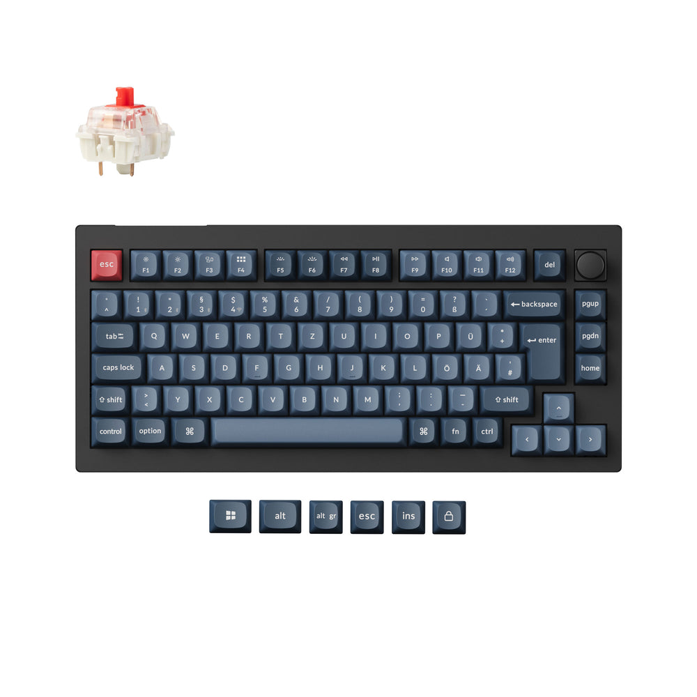 Keychron V1 Max QMK Wireless Custom Mechanical Keyboard ISO Layout Col ...