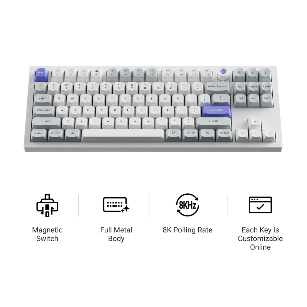 Teclado Keychron Q3 HE 8K con Switch Magnético (Distribución US ANSI ...