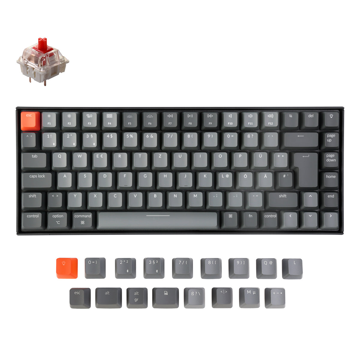 Keychron K2 Wireless Mechanical Keyboard (German ISO-DE) - Version 2 ...