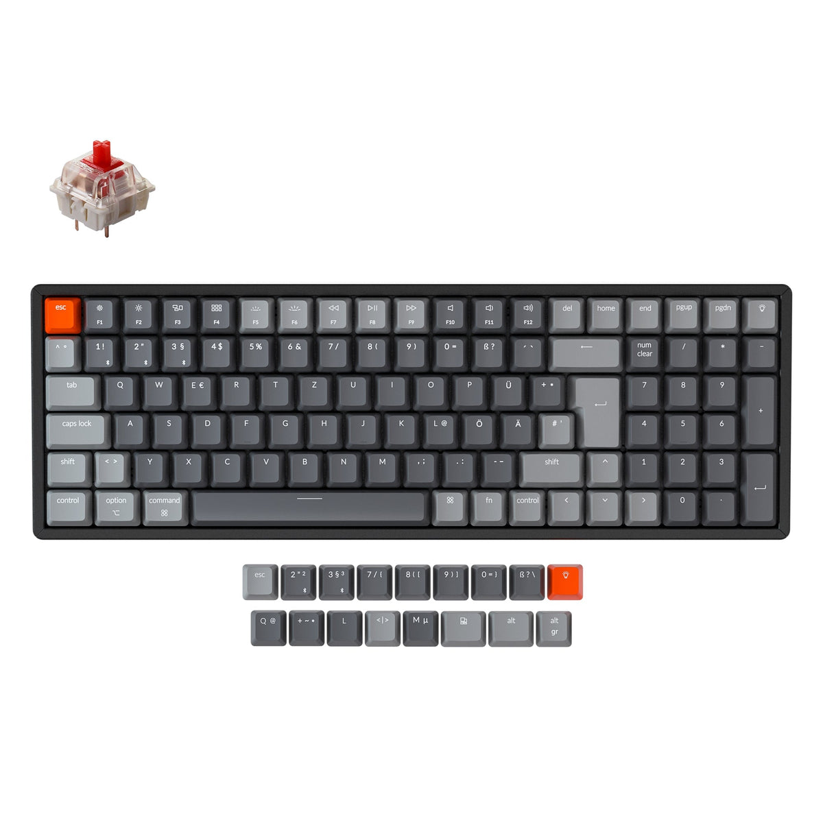 Teclado mecánico inalámbrico Keychron K4 (diseño ISO-DE alemán) - Vers ...