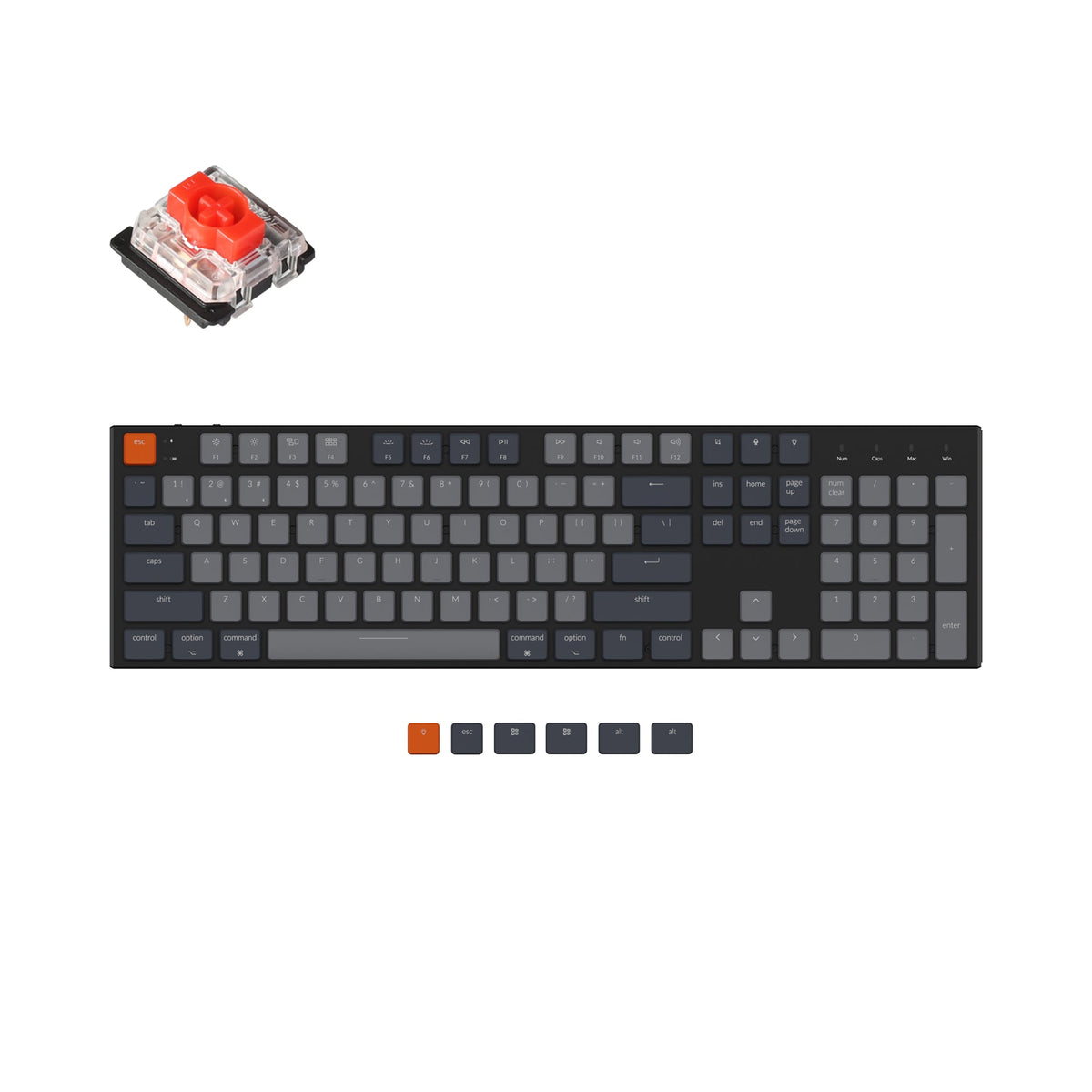 Keychron K5 Ultra-Slim Wireless Mechanical Keyboard (US ANSI Keyboard ...